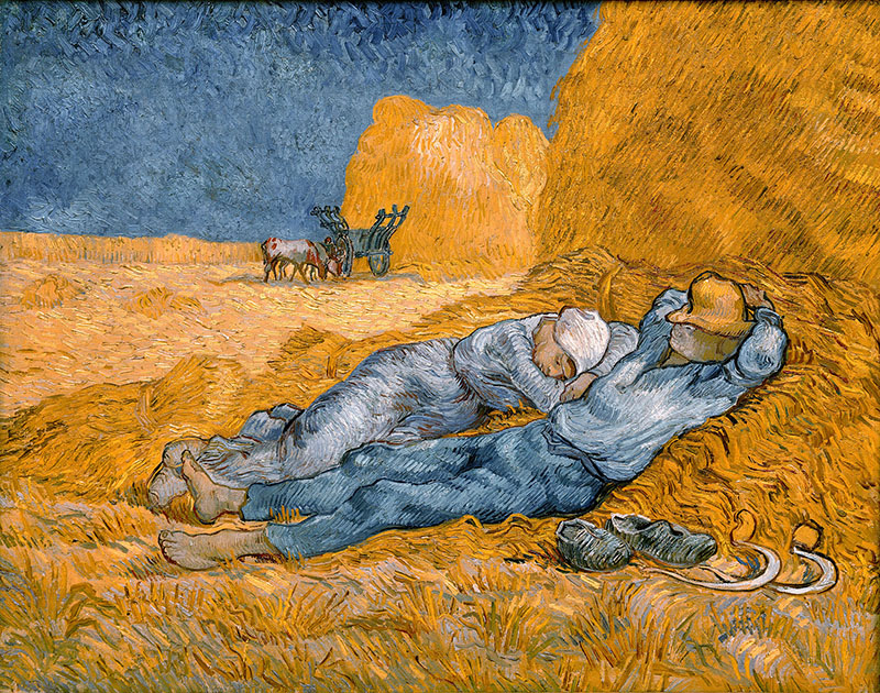Vincent Van Gogh - Noon (Rest from work) - Masterpiece Coloring Pages ...