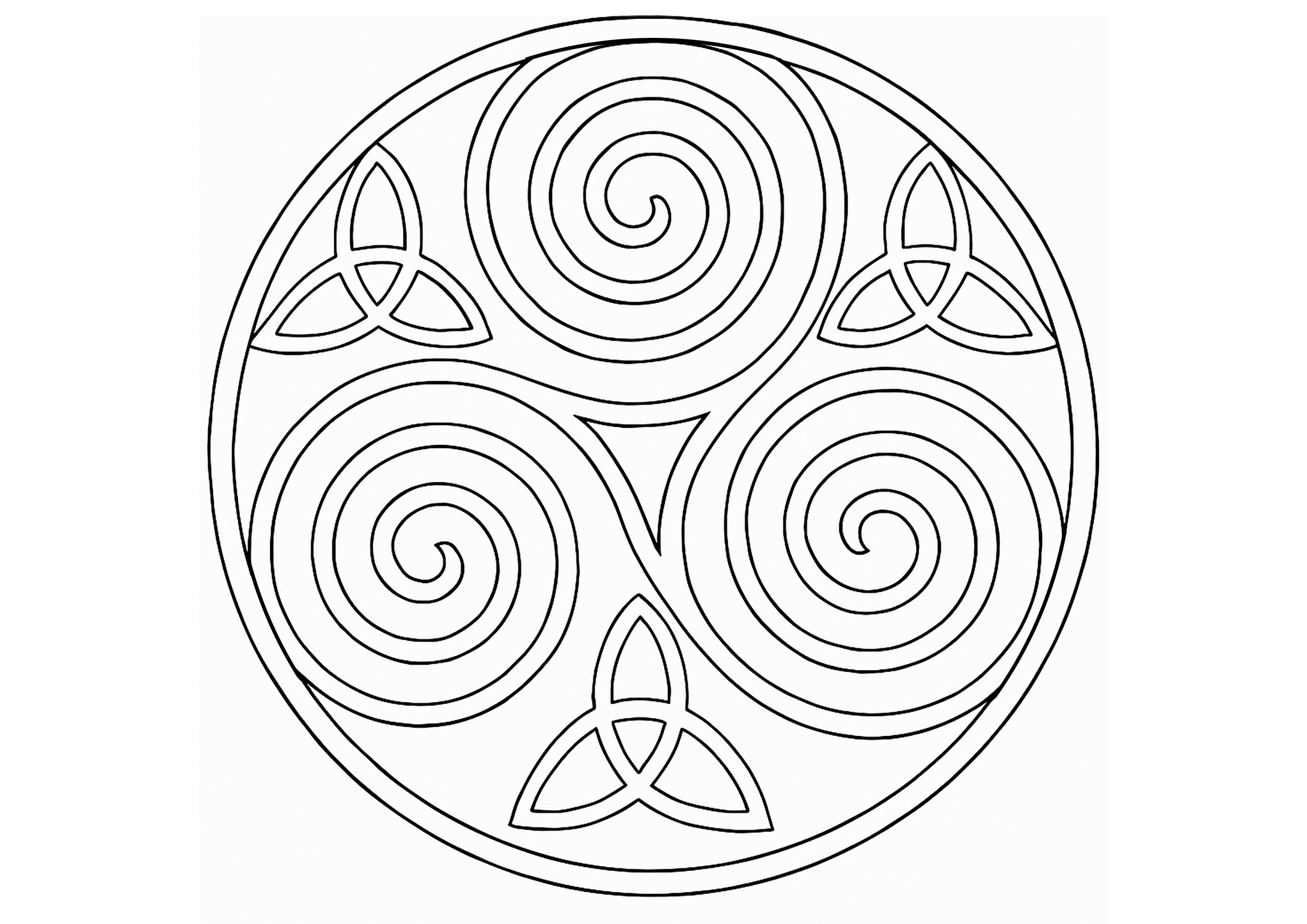 Celtic rosette - Celtic Art Coloring Pages