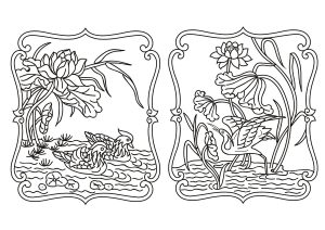 China & Asia Coloring Pages for Adults (Free PDF printables)