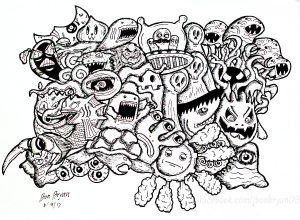 Printable Monster complex Coloring Pages for adults