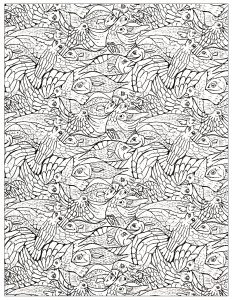 Fish Coloring Pages for Adults (Free PDF printables)