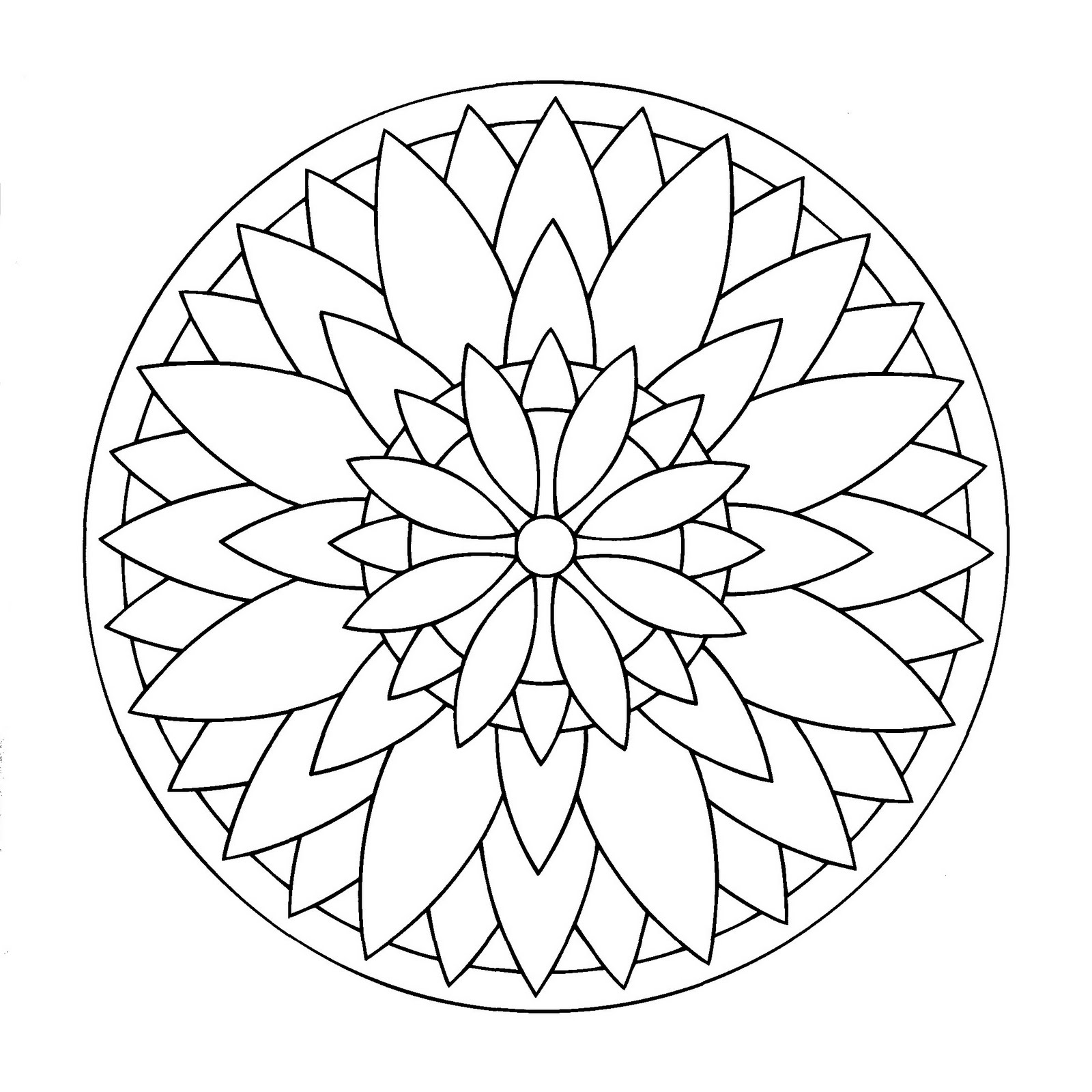 Simple Mandala 3 Mandalas Coloring Pages For Kids To Print Color