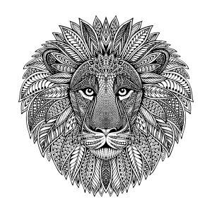 Lion Coloring Pages for Adults (Free PDF printables)
