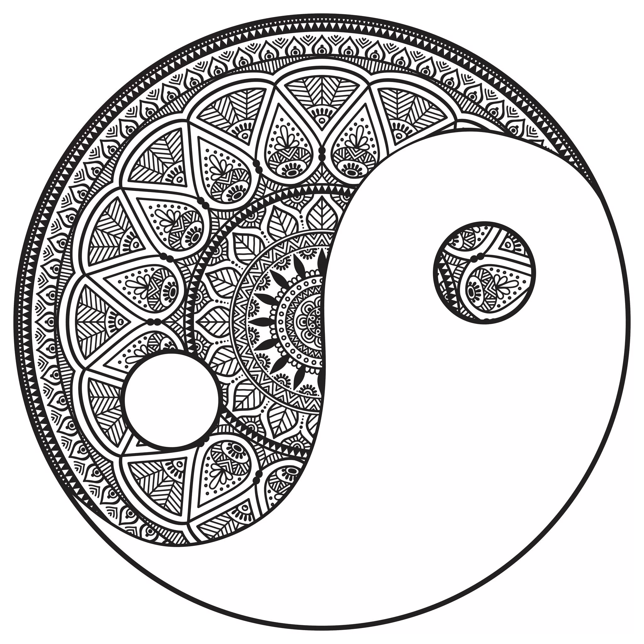 Mandala Yin And Yang To Color By Snezh Mandalas Coloring Pages For Adults Mandala Yin And Yang To Color By Snezh Mandalas Coloring Pages For Adults