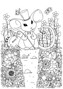 Mouse Coloring Pages for Adults (Free PDF printables)