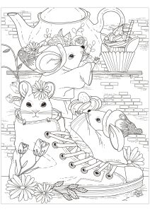Mouse Coloring Pages for Adults (Free PDF printables)