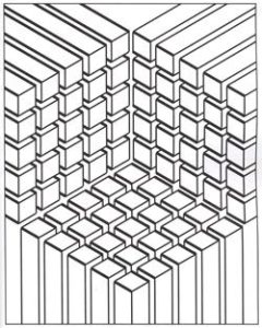 Optical Illusions (Op Art) Coloring Pages for Adults (Free PDF printables)