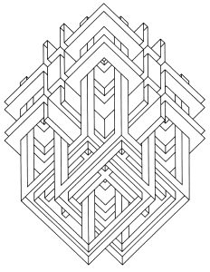 Optical Illusions (Op Art) Coloring Pages for Adults (Free PDF printables)