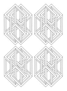 Optical Illusions (Op Art) Coloring Pages for Adults (Free PDF printables)