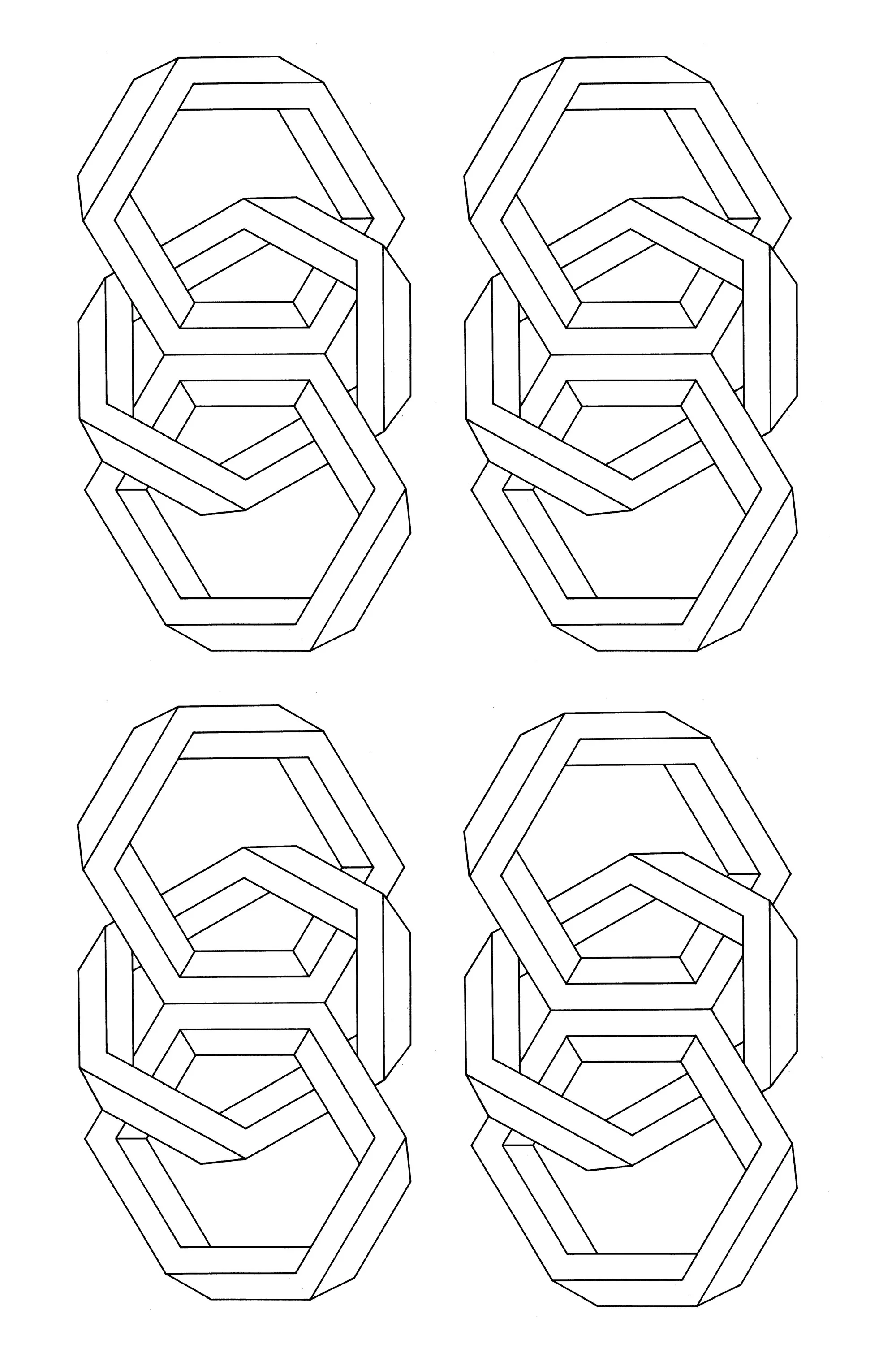 Op art jean larcher - 5 - Optical Illusions (Op Art) Coloring Pages
