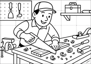 53 Coloriages de Métiers faciles pour enfants (Gratuits, à imprimer)