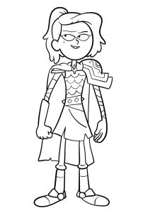 Hop Pop Plantar the musician - Amphibia Coloring Pages for Kids