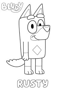 Bluey : Muffin - Bluey Coloring Pages
