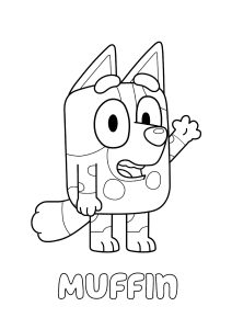Bluey : Mackenzie - Bluey Coloring Pages for Kids