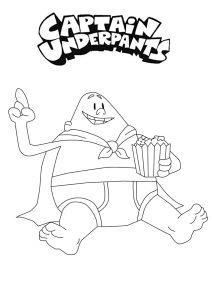 coloring pages of captain underpants movie