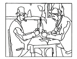 Coloring of Cézanne for children - Paul Cezanne Coloring Pages for Kids