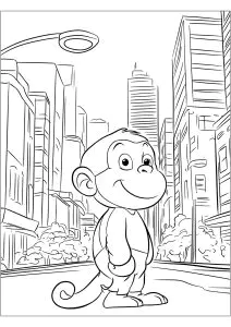 Curious George Hundley Coloring Pages