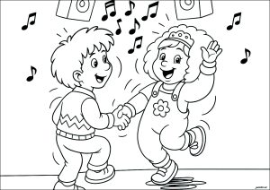 The King of Disco - Dance Coloring Pages