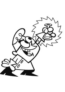 Dexter and his watch - Dexter Coloring Pages for Kids