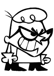 Dexter and his watch - Dexter Coloring Pages for Kids