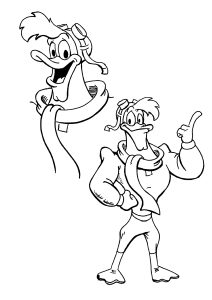 Gyro Gearloose and one of his flying inventions - DuckTales Coloring ...
