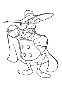 Three drawings to color of Zaza - DuckTales Coloring Pages for Kids