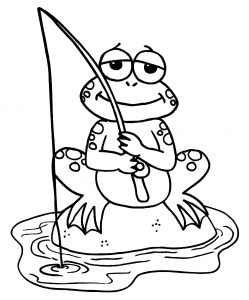 Jumping Frog Coloring Page