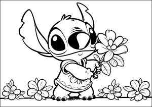 King Stitch - Lilo and Stitch Coloring Pages