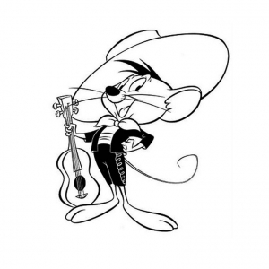 gangster daffy duck coloring pages