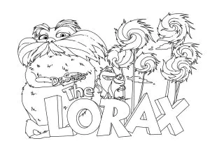 coloring pages for the lorax