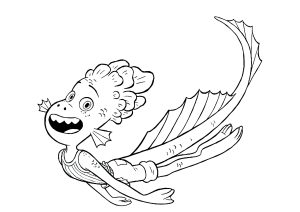 Luca and Alberto both transformed - Luca Coloring Pages for Kids