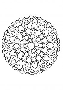 easy printable mandala coloring pages