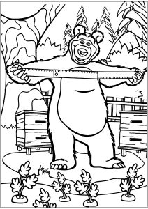 masha i medved coloring pages