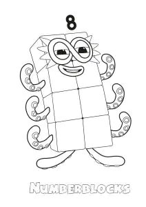 Numberblock 2 Coloring Page [2025]