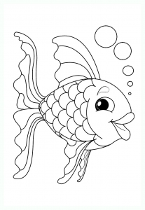 Fish image to print and color - Fish Coloring Pages for Kids