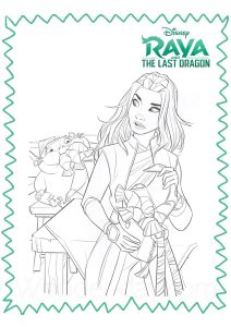 Beautiful Raya - Raya and the Last Dragon Coloring Pages for Kids
