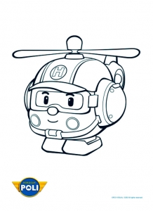 Robocar Poli coloring page for kids - Robocar Poli Coloring Pages