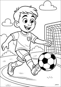 Young footballer - Soccer Coloring Pages