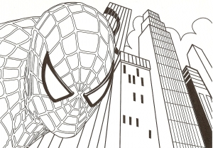 coloring spiderman movie pages
