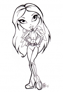 bratz cartoon coloring pages