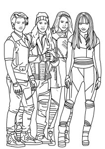 The descendants to print for free - Descendants Coloring Pages