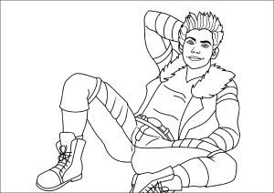 Four Descendants characters - Descendants Coloring Pages