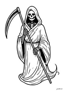 the grim reaper coloring pages