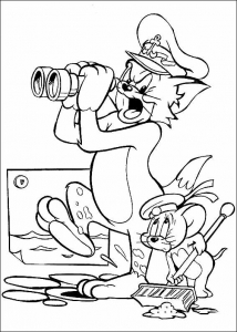 coloring pages tom and jerry halloween