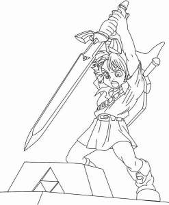 link and epona coloring pages