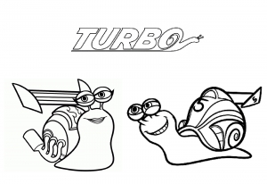 Dibujos para colorear de Turbo - Páginas de Turbo para imprimir