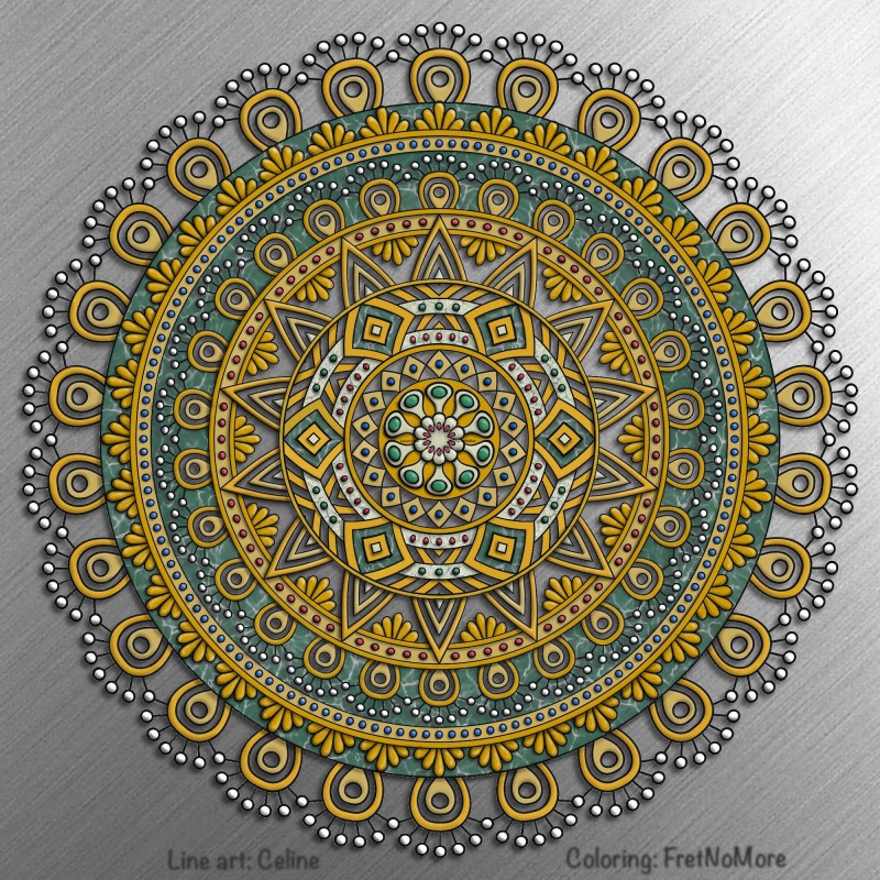 Mandala harmonieux - Mandalas avec Motifs géométriques - 100% Mandalas ...